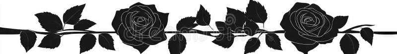 A Black and White Modern Horizontal Vignette that Incorporates a Rose ...