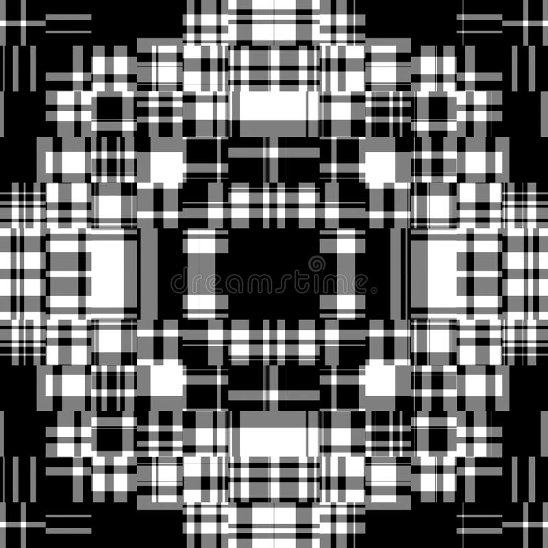 Black and White Modern Linear Pattern. Seamless Monochrome Broken ...