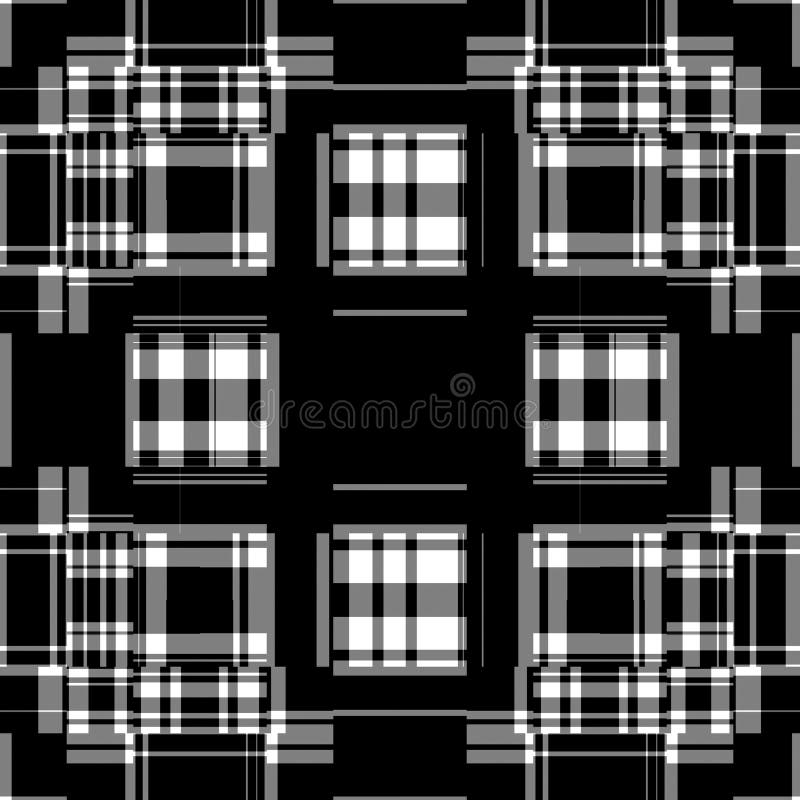 Black and White Modern Linear Pattern. Seamless Monochrome Broken ...