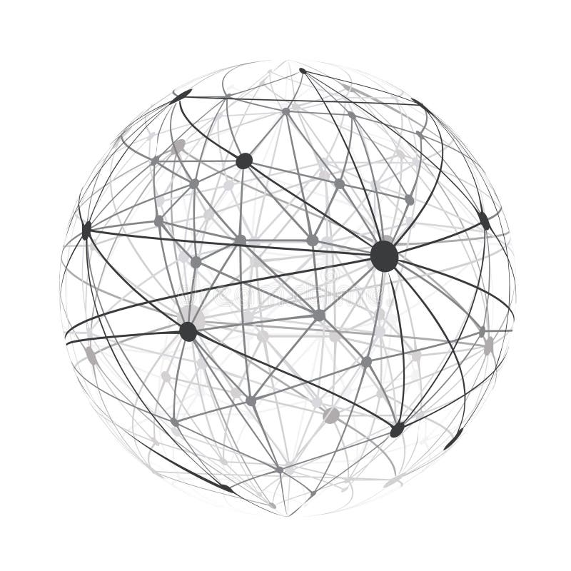 Black and White Modern Minimal Style Polygonal Networks Structure ...