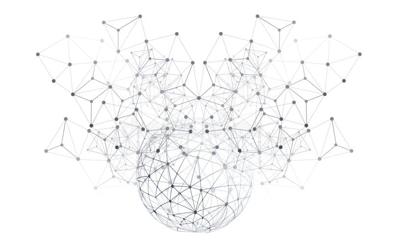Black and White Modern Minimal Style Polygonal Networks Structure ...
