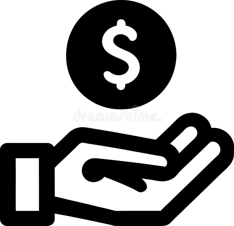 Black and White Money and Finance Icon Stock Illustration ...