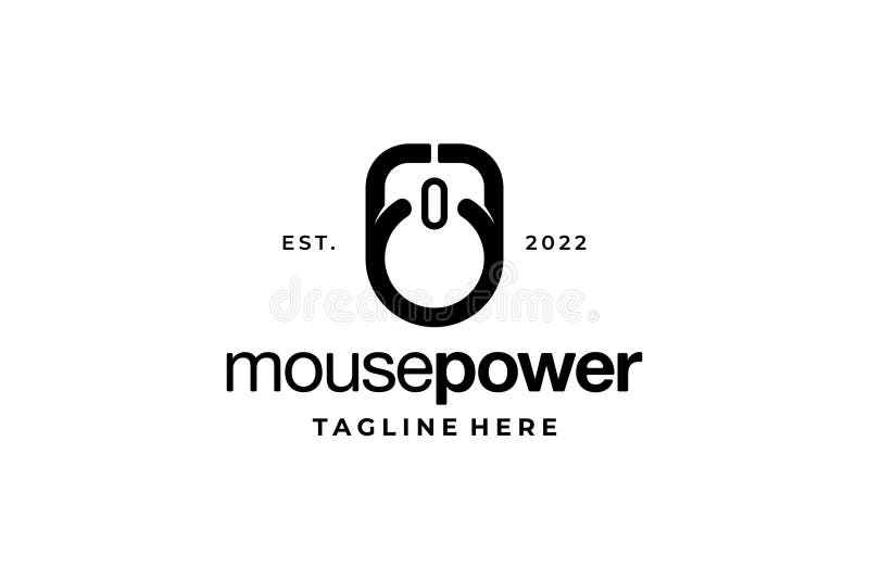 Black White Mouse Power Logo Stock Vector - Illustration of power ...