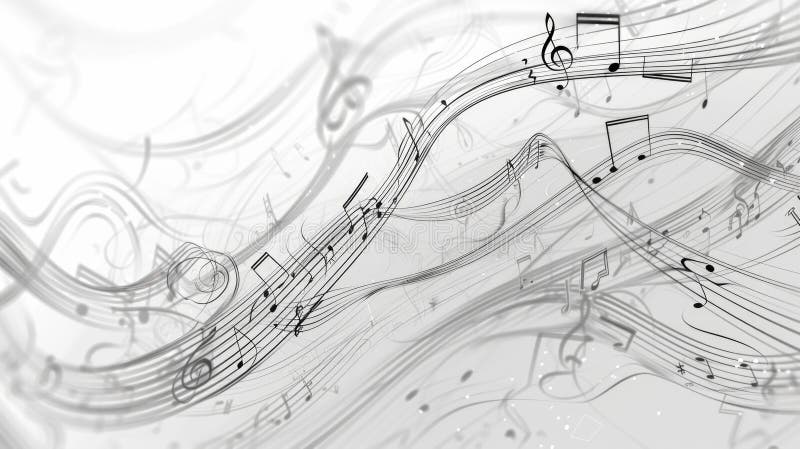 Black and White Musical Notes Stock Image - Image of musician ...