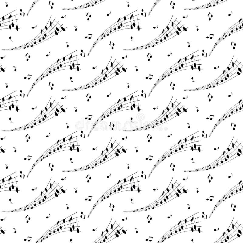 Black and White Musical Wave on a White Background Stock Vector ...