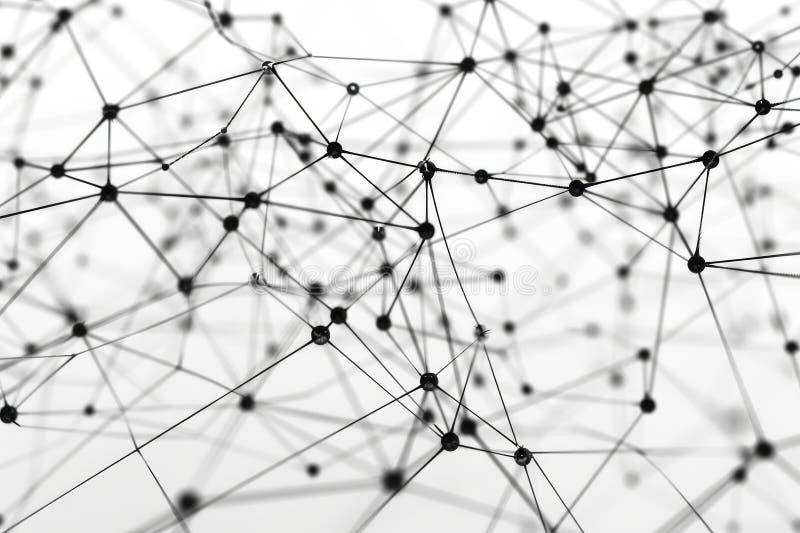 Black and White Network of Interconnected Dots Forming a Complex ... Black and White Network of Interconnected Dots Forming a Complex ...
