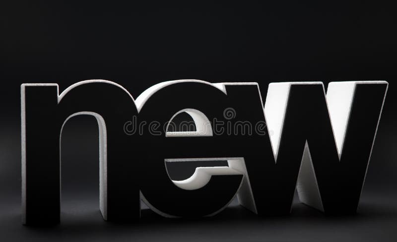 Black and White NEW Sign for Shopping and Web Stock Image - Image of ...