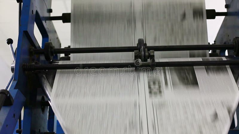 Black and White Newspaper Production Line Stock Video - Video of paper ...