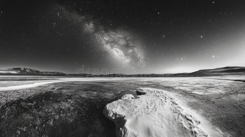 Black and White Night Sky stock image. Image of universe - 378112889
