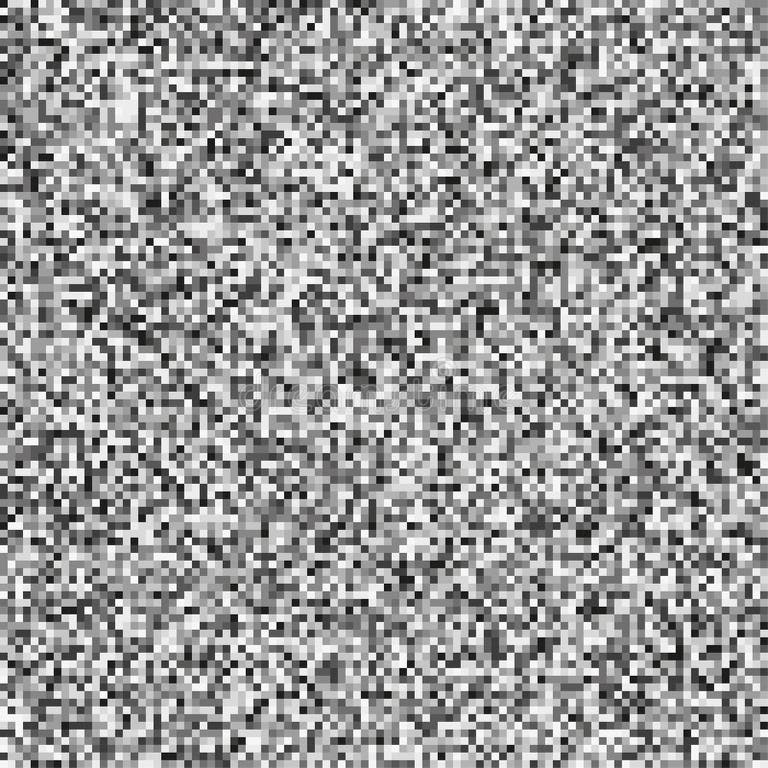 Black White Noise. Grayscale Pixel Texture. Random Square Pattern ...