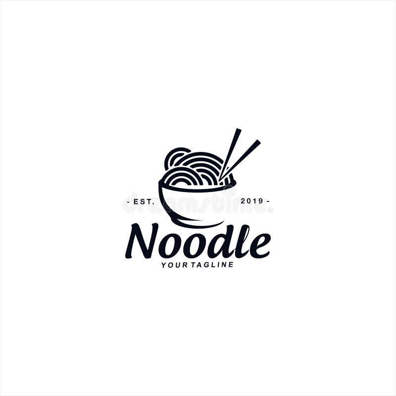 Asian Noodle Logo Design Template Stock Vector - Illustration of ...