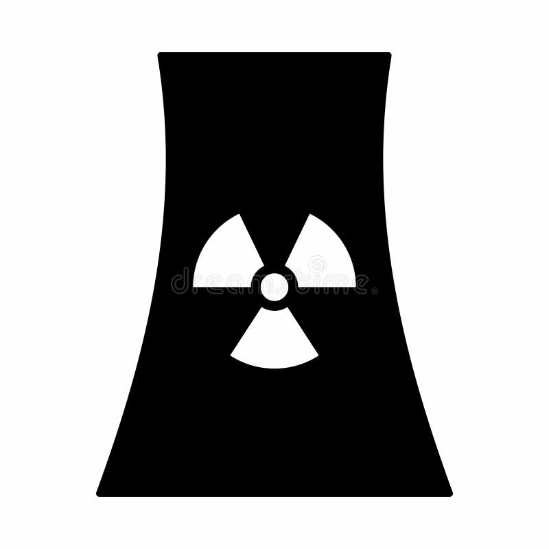 Nuclear plant icon stock vector. Illustration of graphic - 173230384