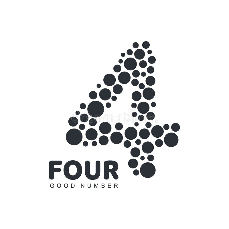 Number Four Clipart Black And White