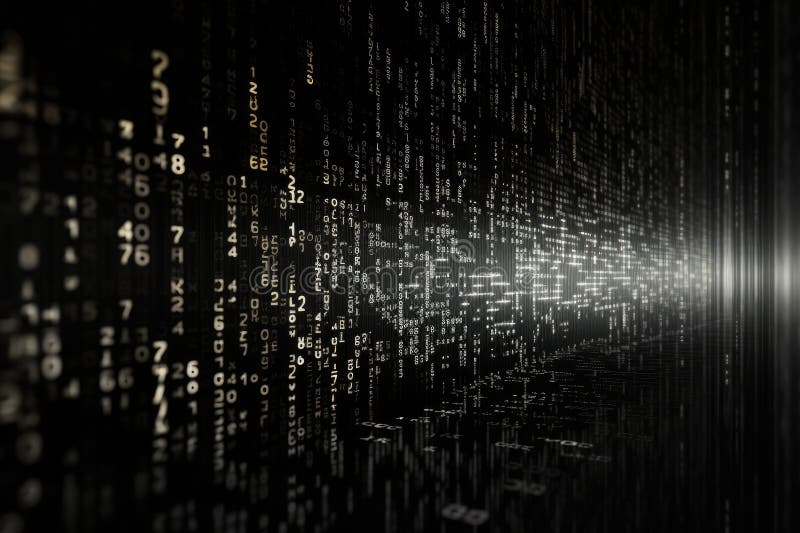 Black and White Numbers on Wall, Mathematical Art Installation for ...