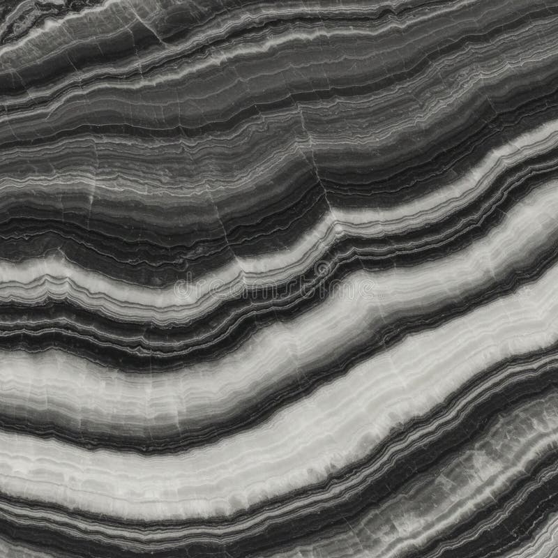 Black and White Onyx Stone with Wavy, Layered Patterns Stock ...