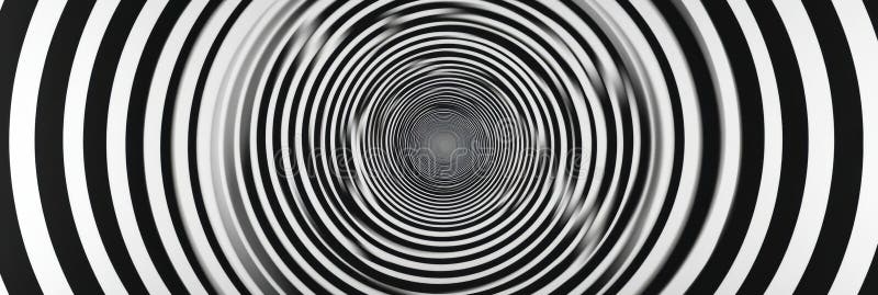 Black and White Op-art Concentric Circles Create an Optical Illusion ...