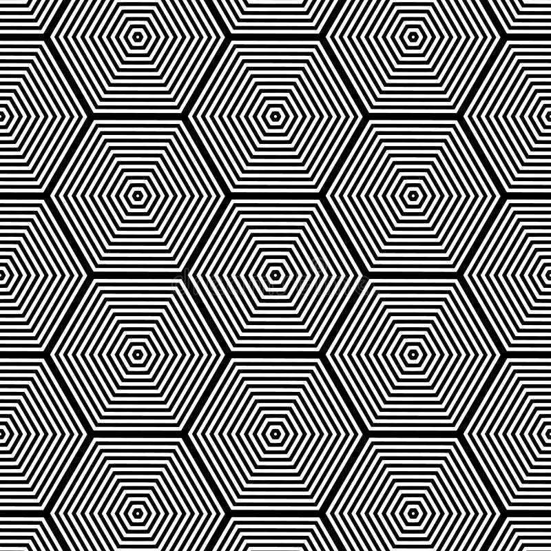 Black and White Opt Art Seamless Stock Vector - Illustration of ...