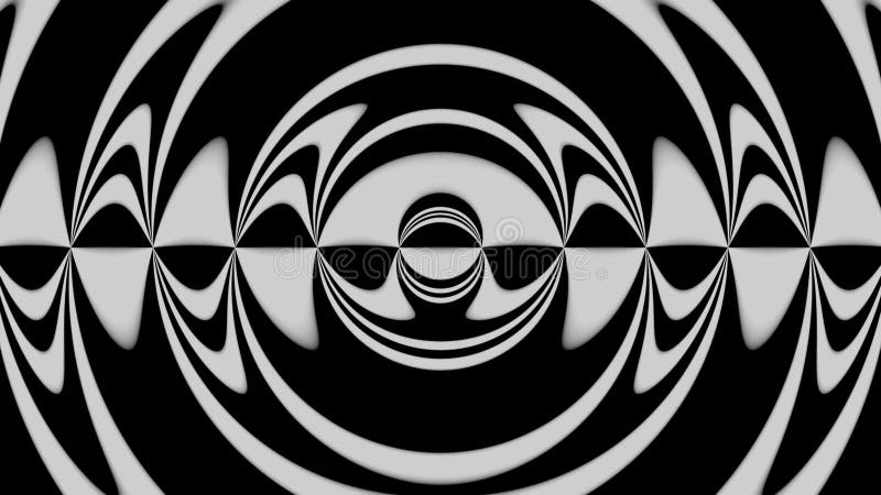 Black and White Optical Illusion. Hypnotic Transformation. Animated ...