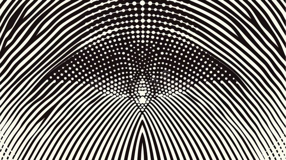 A Black and White Optical Illusion with a Large Dot in the Middle, AI ...