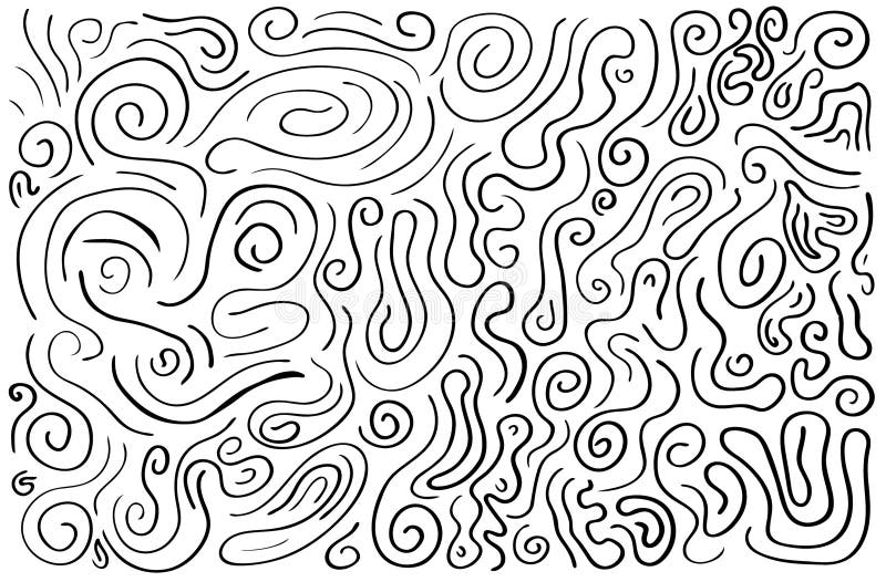 Organic Lines and Shapes in Monochrome Yellow Seamless Pattern Stock ...