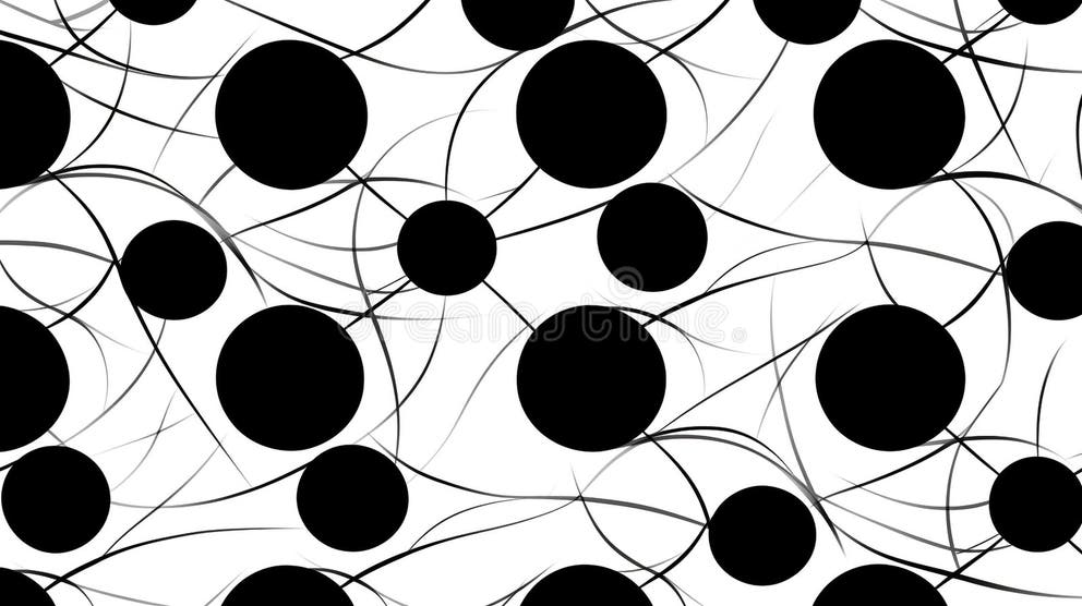 Black and White Organic Patterns. Random but Orderly Arrangement Stock ...