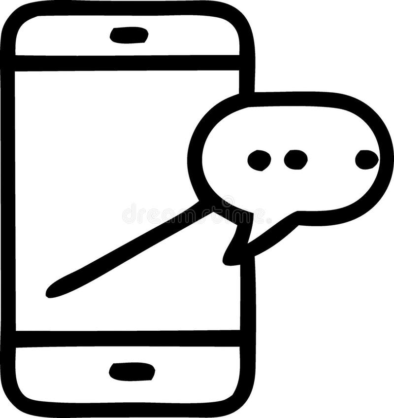 Smartphone with Incoming Message Notification Icon Stock Vector ...