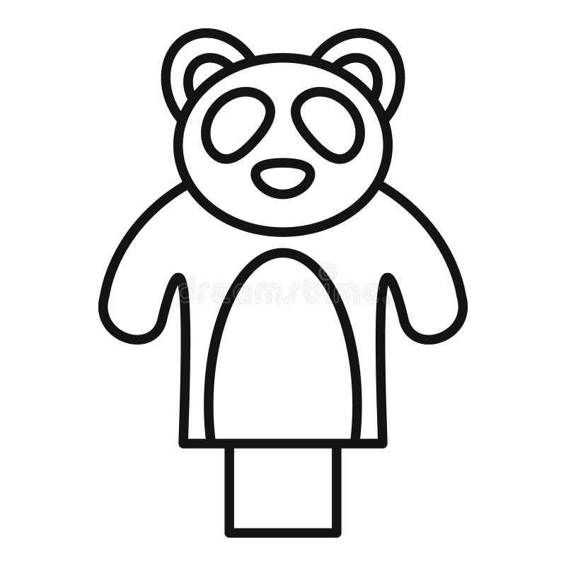Panda Puppet Standing on Stage for Show Stock Illustration ...