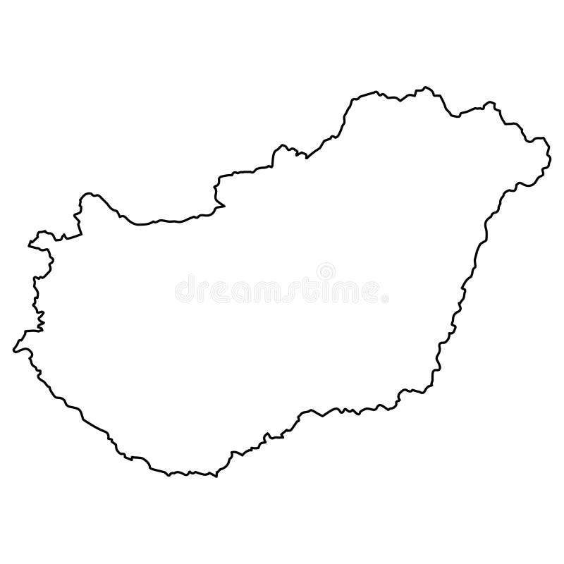 Map of Hungary stock vector. Illustration of geography - 86265628