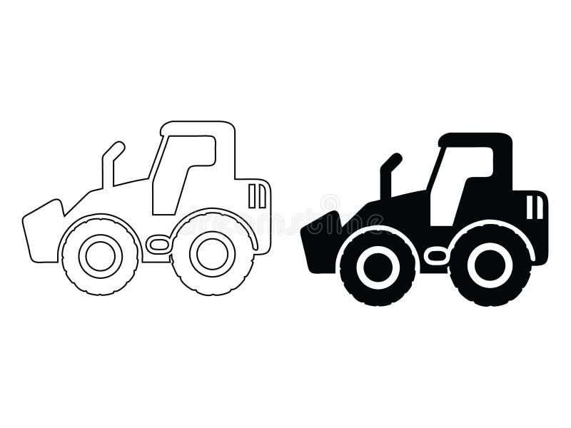 Front Loader Black White Stock Illustrations – 690 Front Loader Black ...