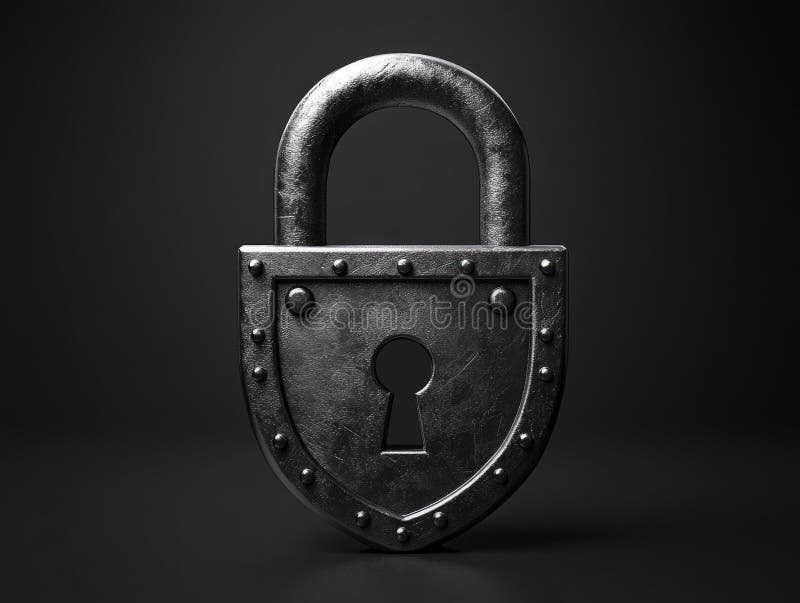 Black and White Padlock stock photo. Image of vintage - 377434408