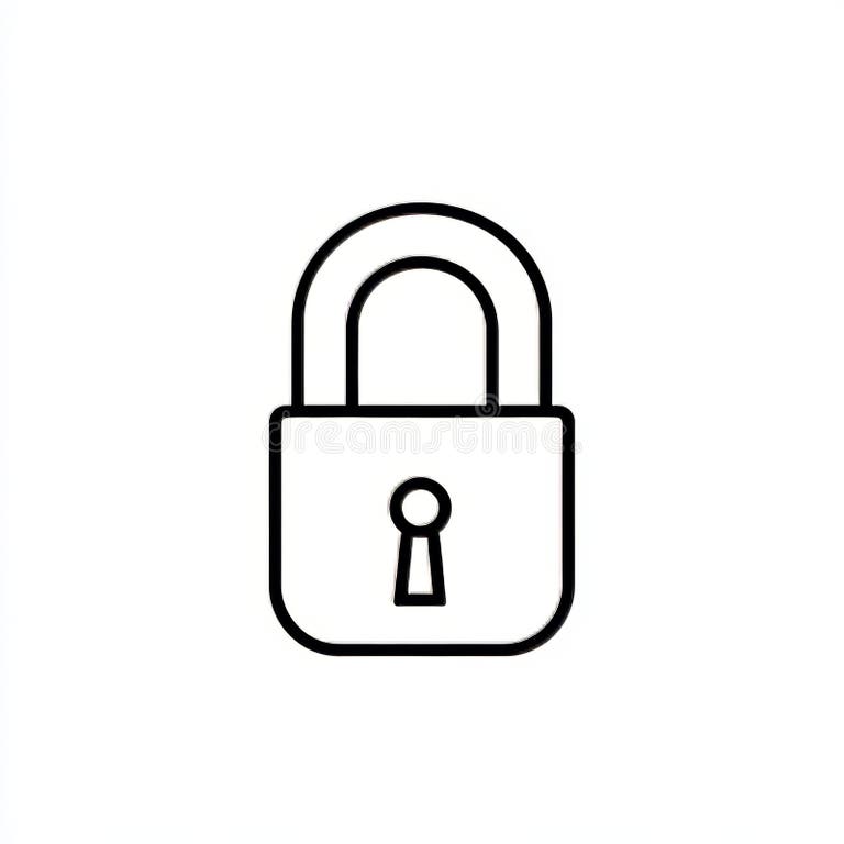 The Black White Padlock Icon is a Representation of Digital Security ...