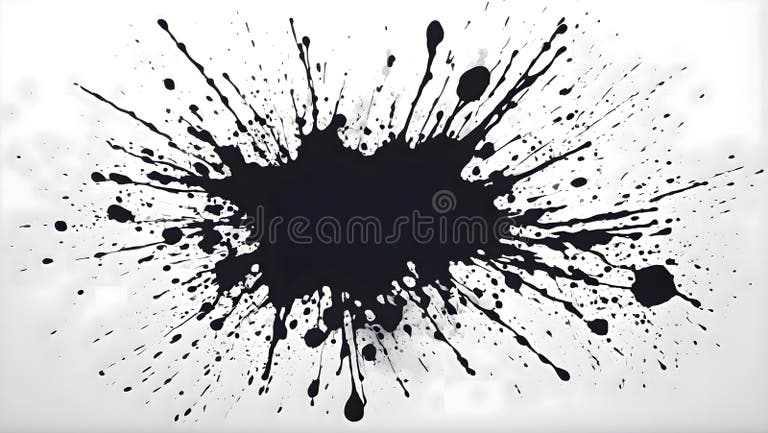 Black and White Abstract Paint Splatter with Dramatic Contrast and ...