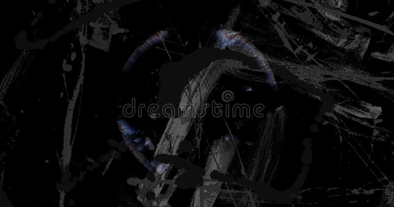 Black and White Pattern with Circular and Linear Animation Elements ...