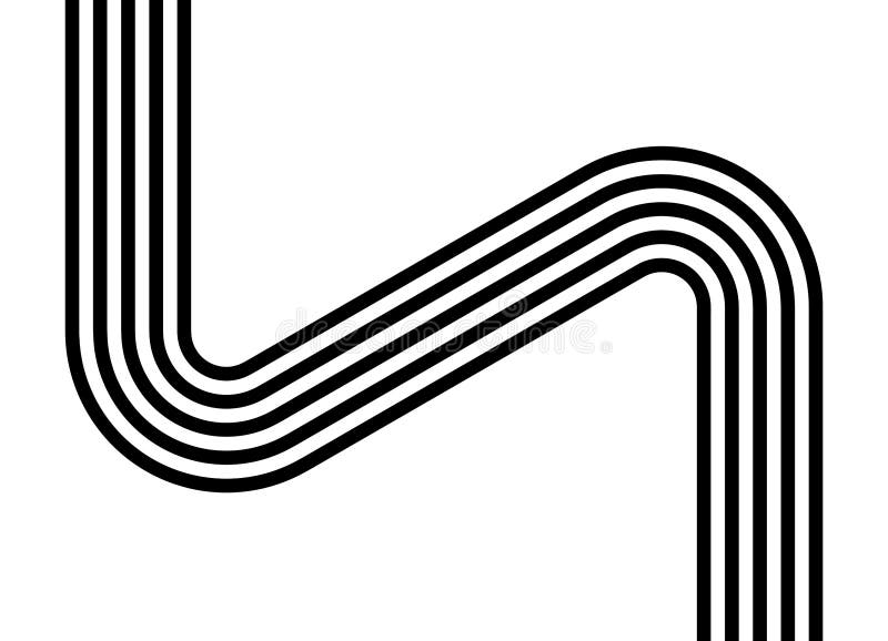 Black Parallel Speed Lines White Stock Illustrations – 771 Black ...