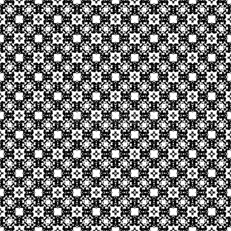 Black and White Pattern Texture. Bw Ornamental Graphic Design. Mosaic ...