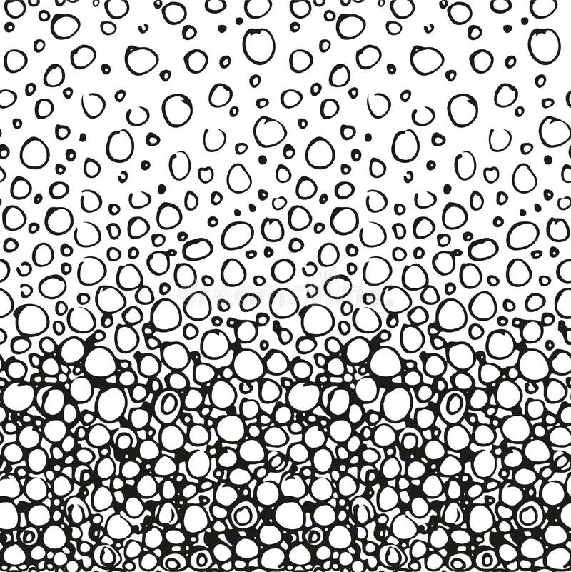 Pattern with Varying Sizes of Hand-drawn Circles Stock Illustration ...