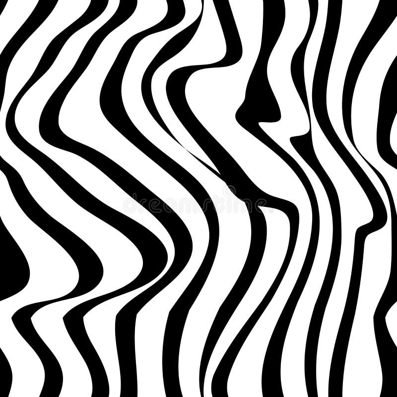 Pattern wavy zebra lines stock vector. Illustration of curve - 155524674