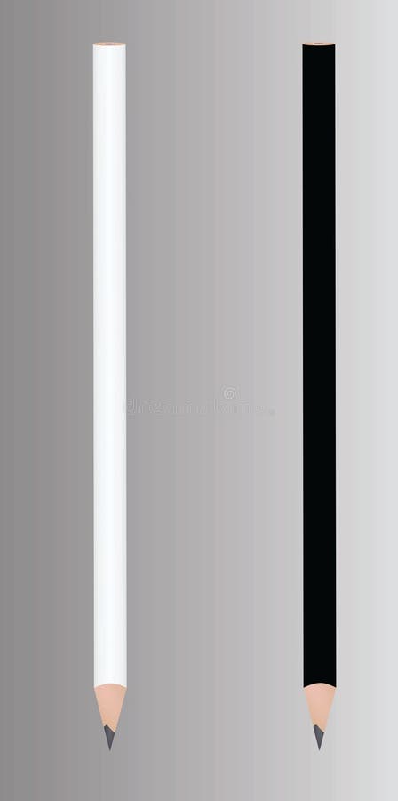 Black and white pencils stock vector. Illustration of creative - 108473972