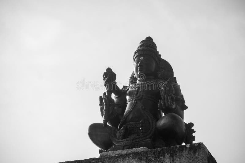 Black and White Photo of Ancient Statue with One Eye Editorial Photo ...