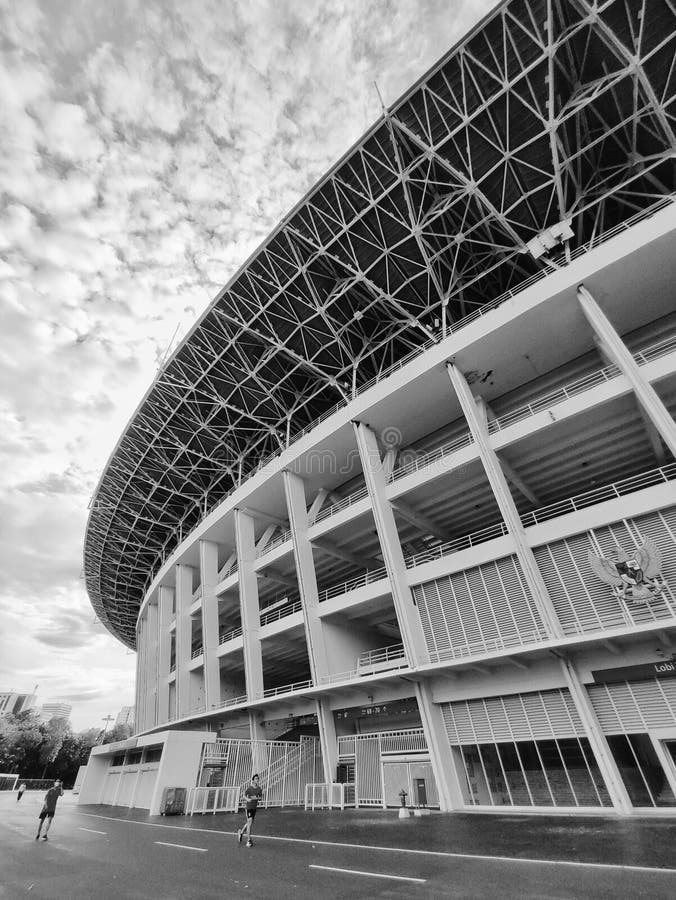 Black and White Photo of a Beautiful Afternoon View at the Stadium ...
