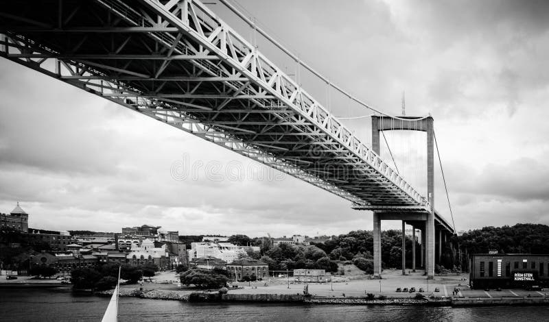 Black and White Photo of a Bridge in Kopenhagen Editorial Photography ...
