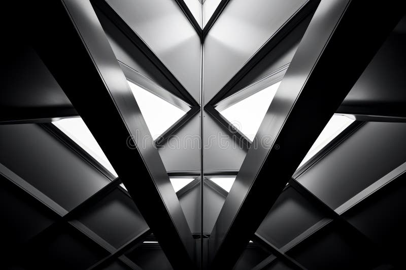 Black and White Photo of a Ceiling Stock Illustration - Illustration of ...