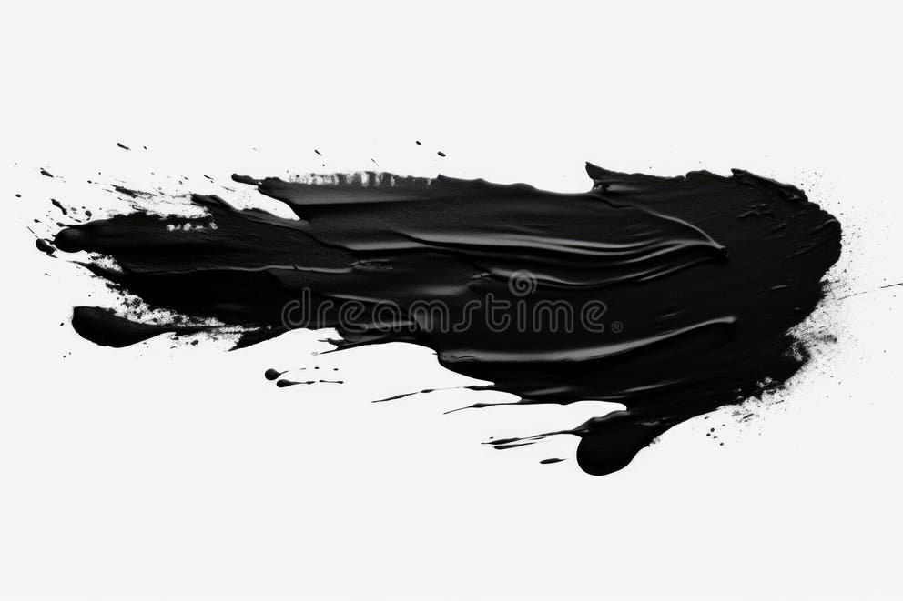 A Black and White Photo Capturing a Paint Smudge. this Image Can Be ...