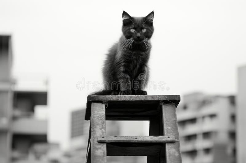 Black Cat Ladder Stock Illustrations – 101 Black Cat Ladder Stock ...