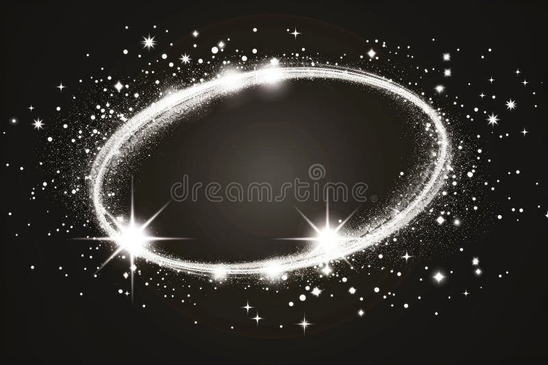 A Black and White Photo of a Circle of Stars. Perfect for Celestial ...