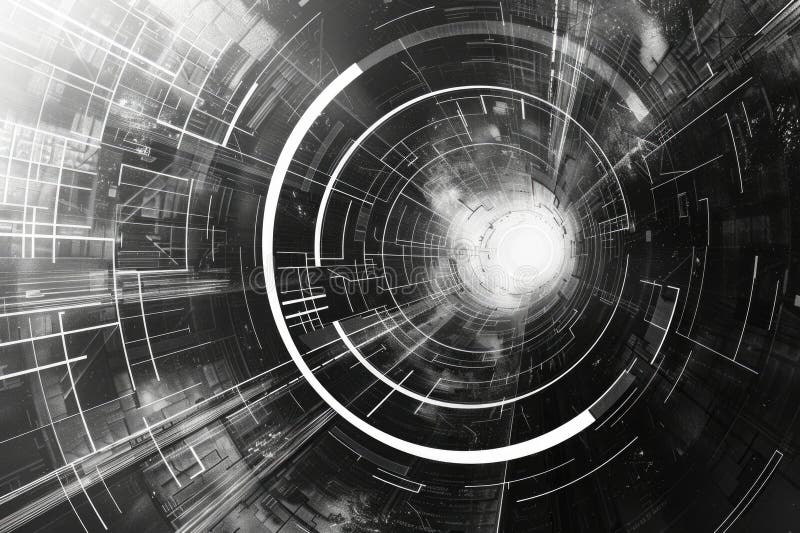 A Black and White Photo of a Circular Structure, Perfect for ...