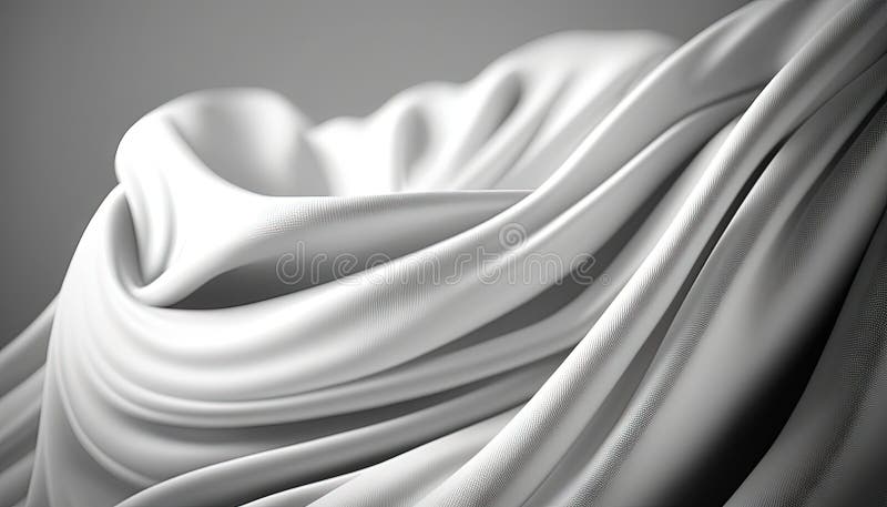 A Black and White Photo of a White Cloth Draped Over Stock Illustration ...