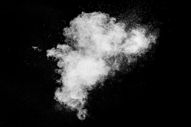 Black and White Photo of a Cloud of White Powder.White Dust Cloud ...