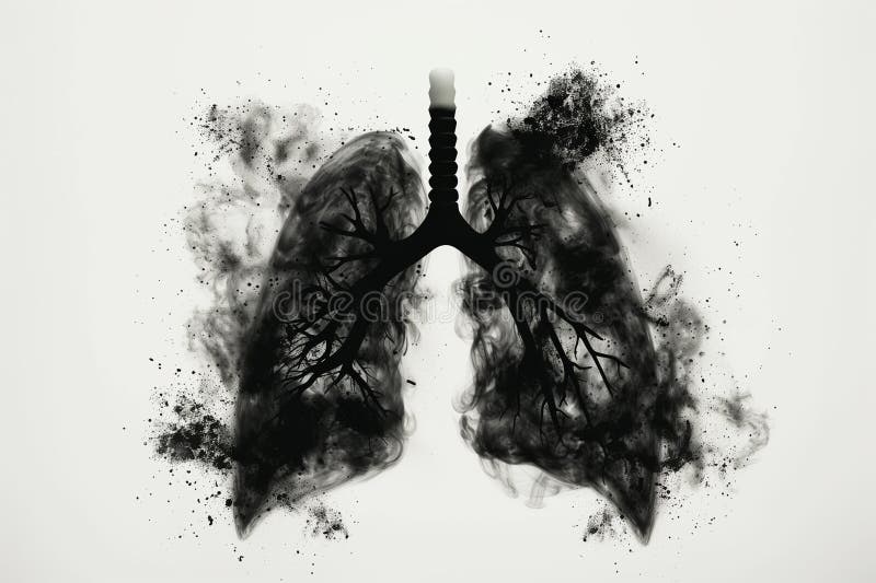Black and White Photo of Exploding Lungs Stock Image - Image of anatomy ...