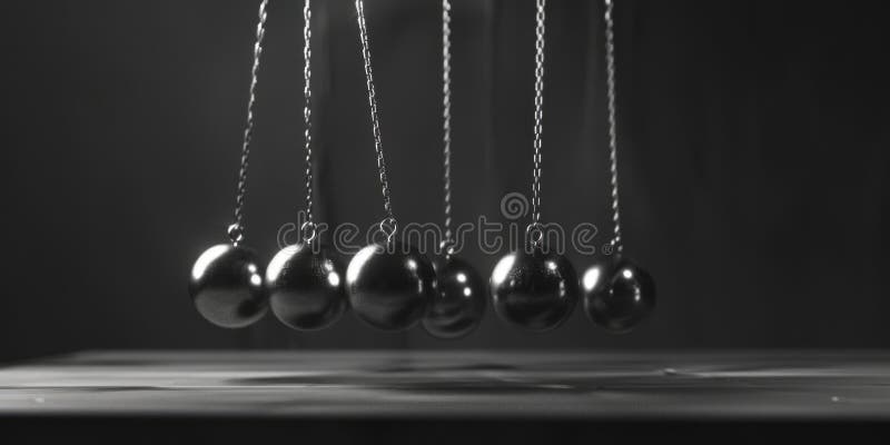 A Black and White Photo of a Pendulum Swinging Back and Forth. Suitable ...